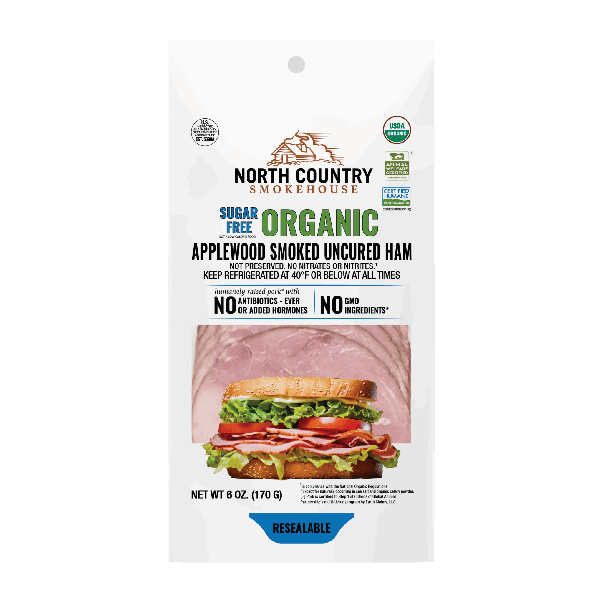 Sugar Free Organic Ham | Uncured Sugar Free Deli Ham | North Country ...